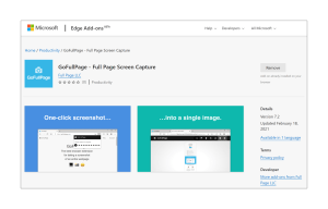 Now available: GoFullPage on Microsoft Edge – GoFullPage Blog